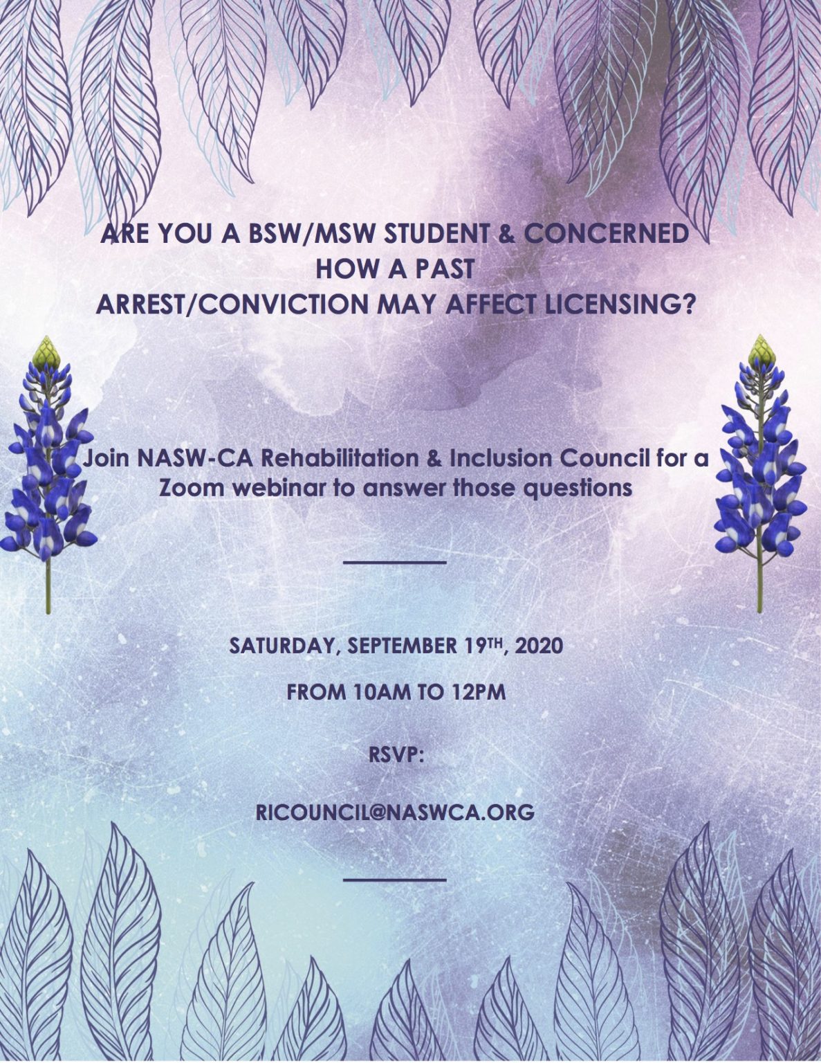 "How A Past Arrest Can Affect Licensing": NASW-CA's Rehabilitation & Inclusion Council Hosting ...