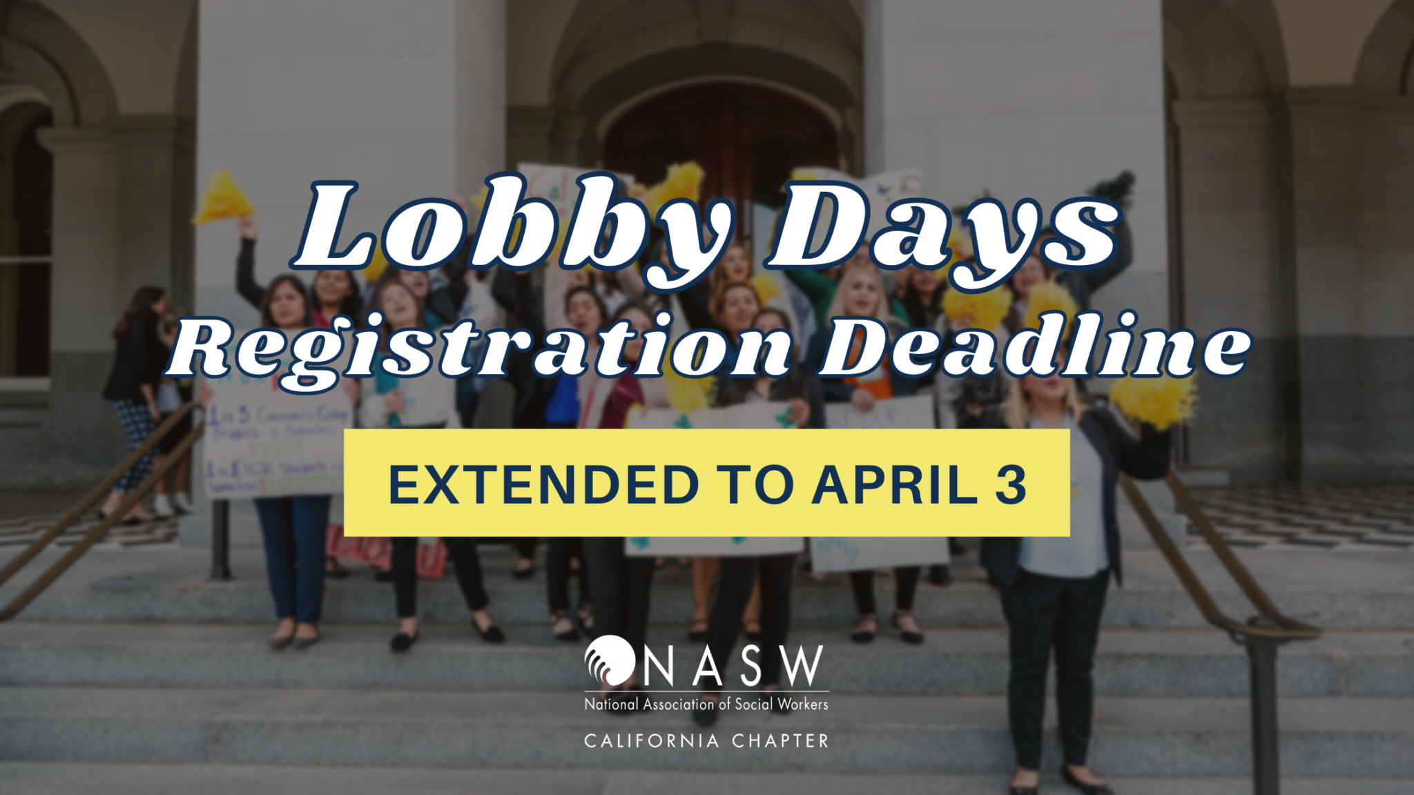 2023 Lobby Days Registration Extended to April 3 · NASWCANEWS.ORG
