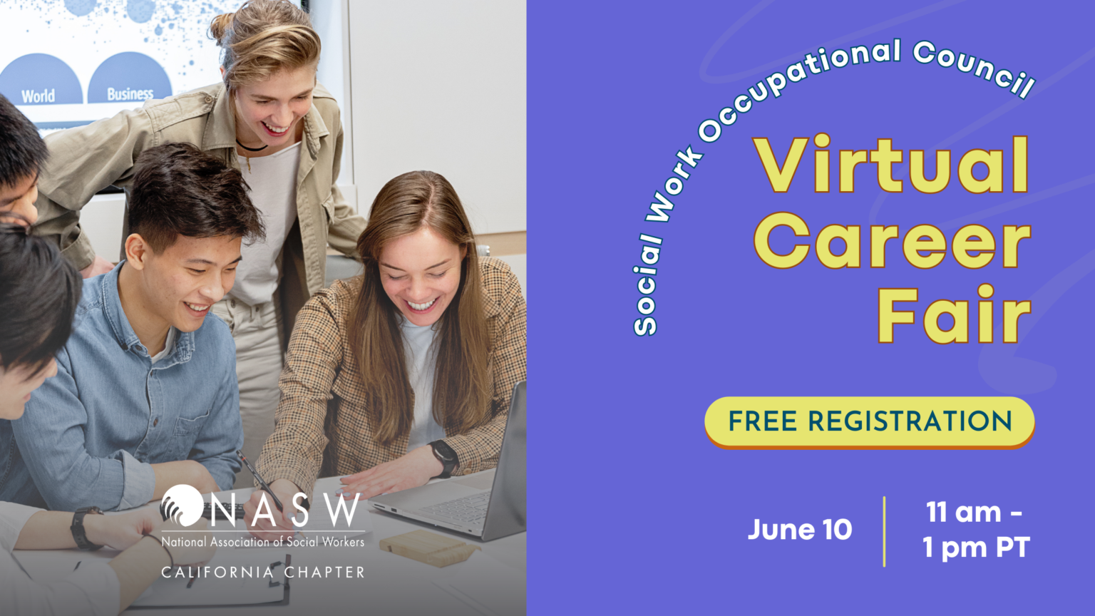 Social Work Occupational Council Virtual Career Fair on June 10 ...